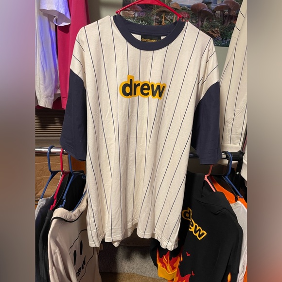 drew house | Shirts | Drew House Pinstripe Ss Tee Xl | Poshmark
